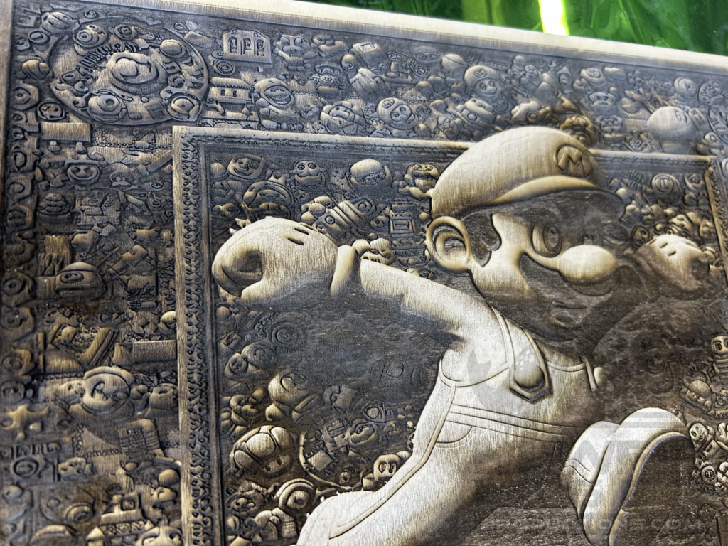 3D LASER ENGRAVED ILLUSION OF MARIO & FRIENDS - Newfie Laser Productions